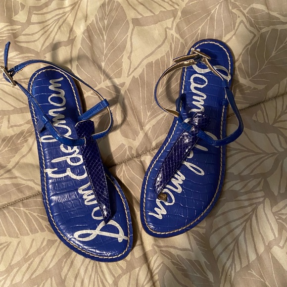 Sam Edelman | Shoes | Sam Edelman Gigi Royal Blue Sandals | Poshmark